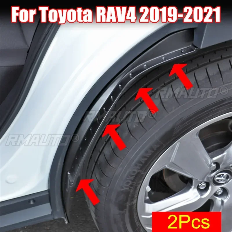 2Pcs Fender Car Mudguard Refit Rear Tire Fender Decoration For Toyota ...