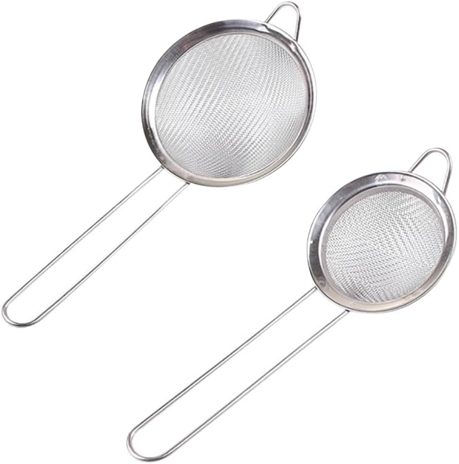 2Pcs Fine Mesh Strainer,Food Strainer with Handlle,Kitchen Sieve ...