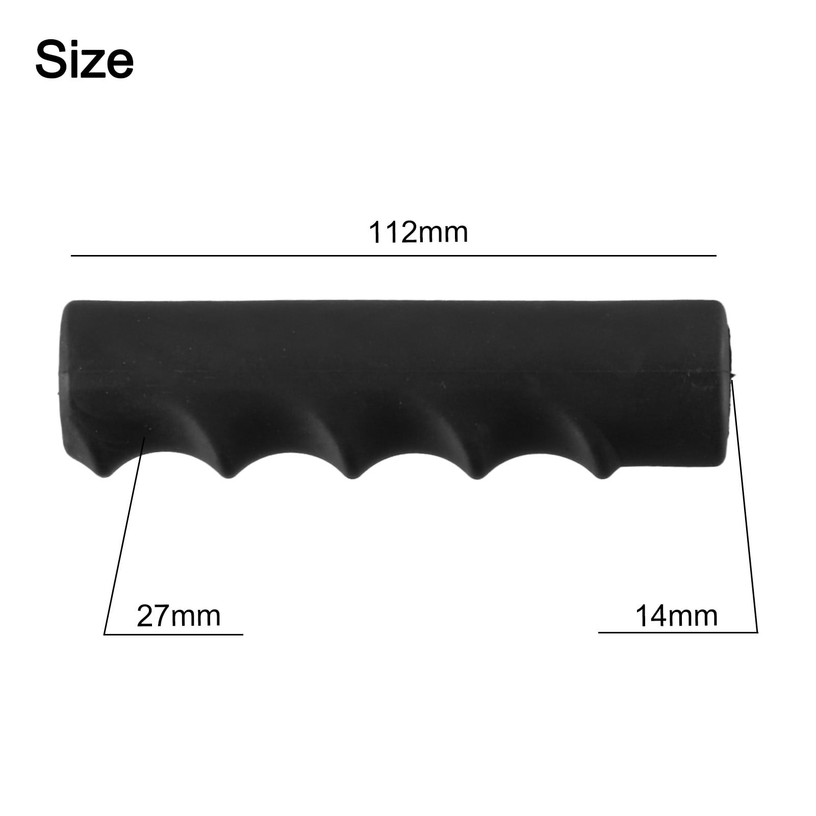 2Pcs Finger etched Rubber Handles for Wheelbarrows Secure Firm Grip for ...