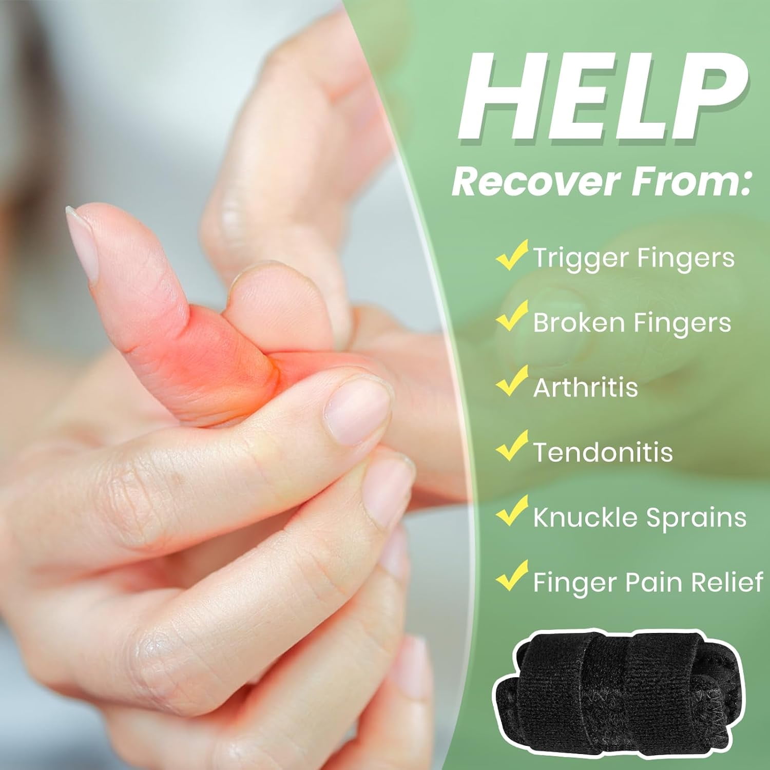 2Pcs Finger splints with 2 Metal Bar, Finger Support Brace for Trigger ...