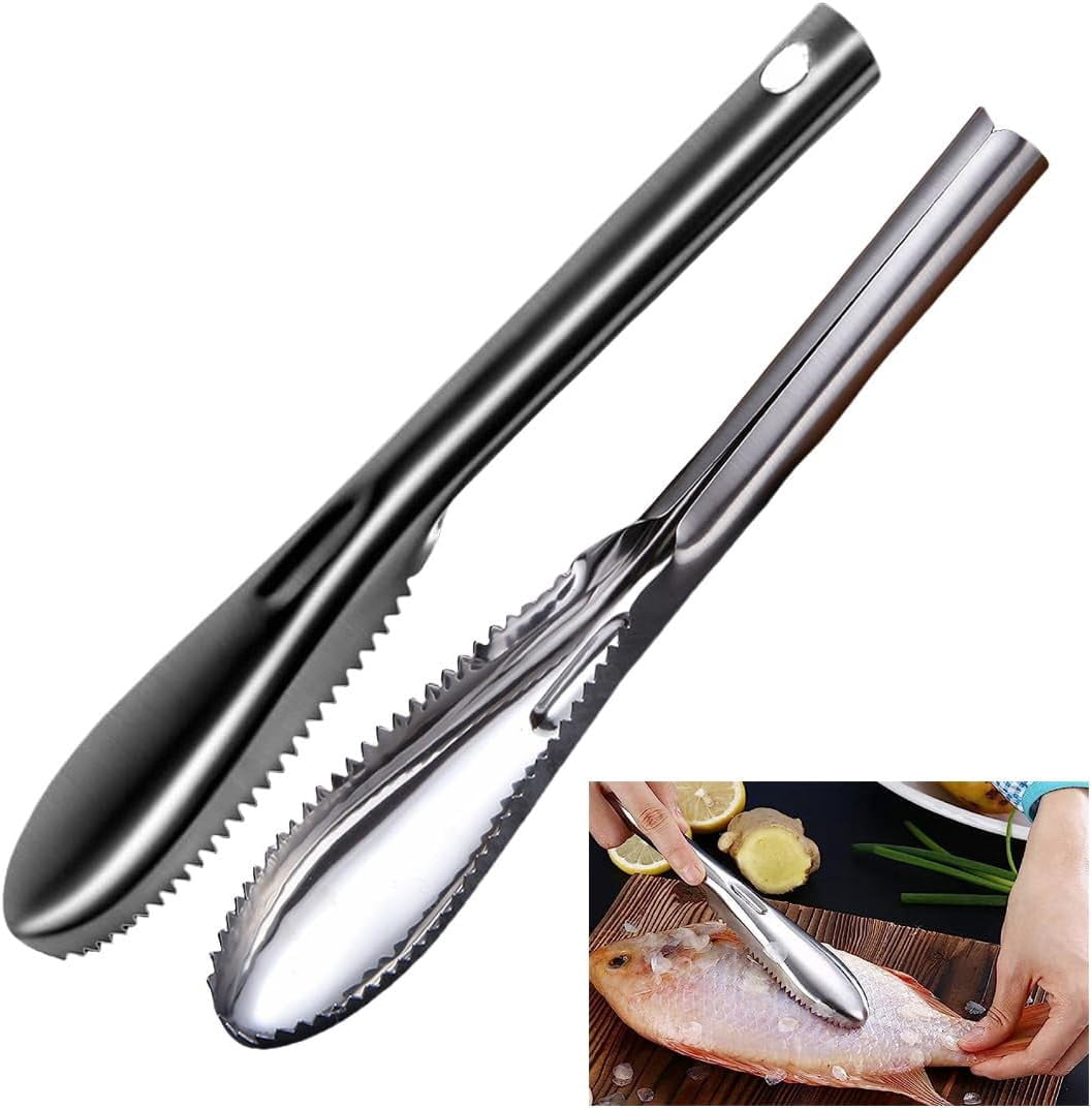 2Pcs Fish Scaler, Fish Scaler Remover for Quick & Easy Fish Scaling ...