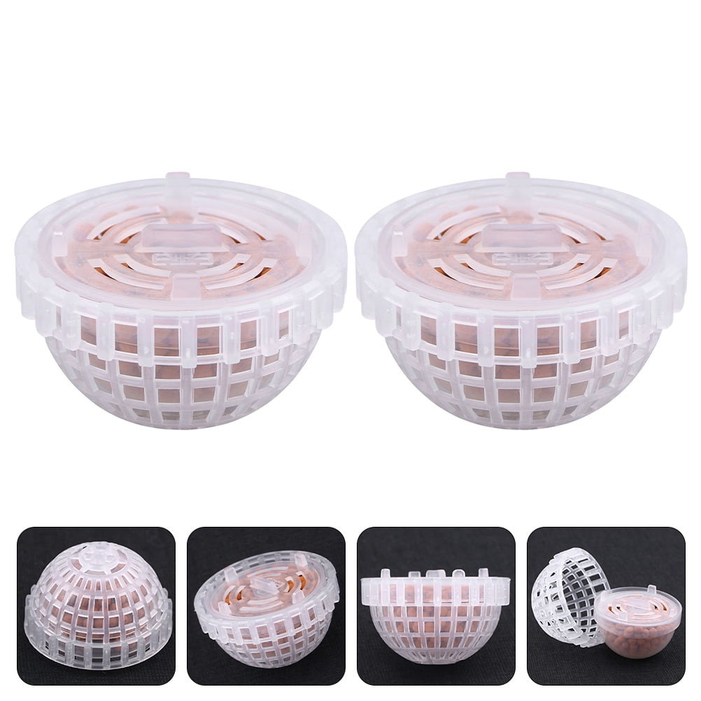 2Pcs Fish Tank Plastic Moss Balls Aquarium Shrimp House DIY Water Grass ...