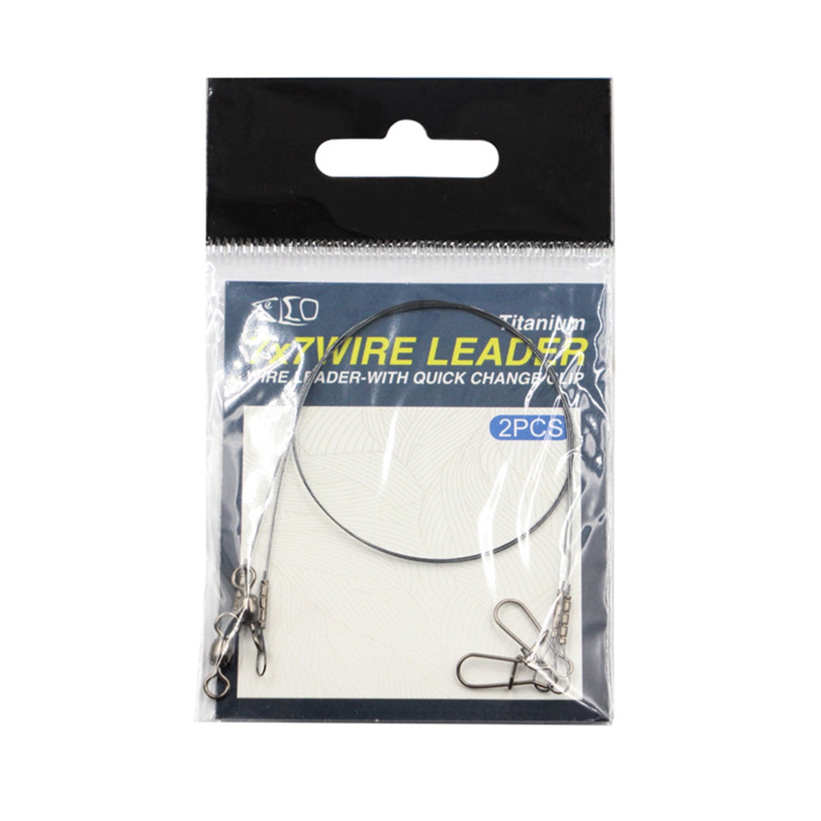 2Pcs Fishing Line Wire Leader Line with Swivels Fishing Wire Leader ...