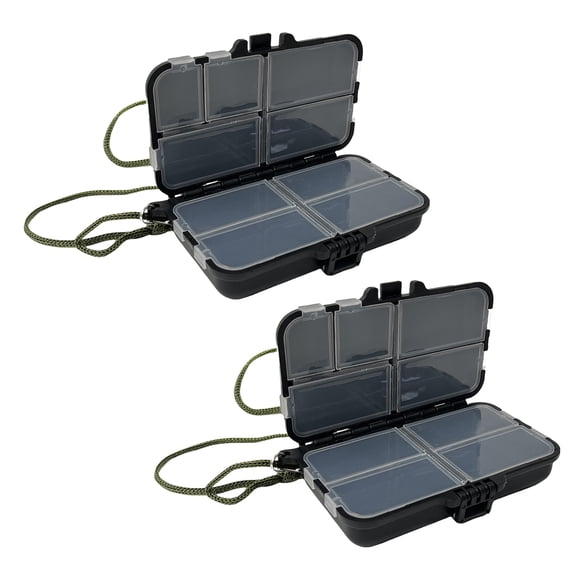 2Pcs Fishing Tackle Storage Box Visible Foldable Case Tackle Box with ...
