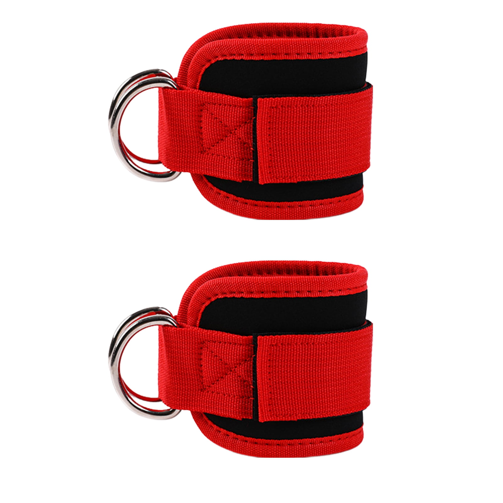 2Pcs Fitness Ankle Cuff with D-Ring Adjustable Men Women Hip Exercise ...