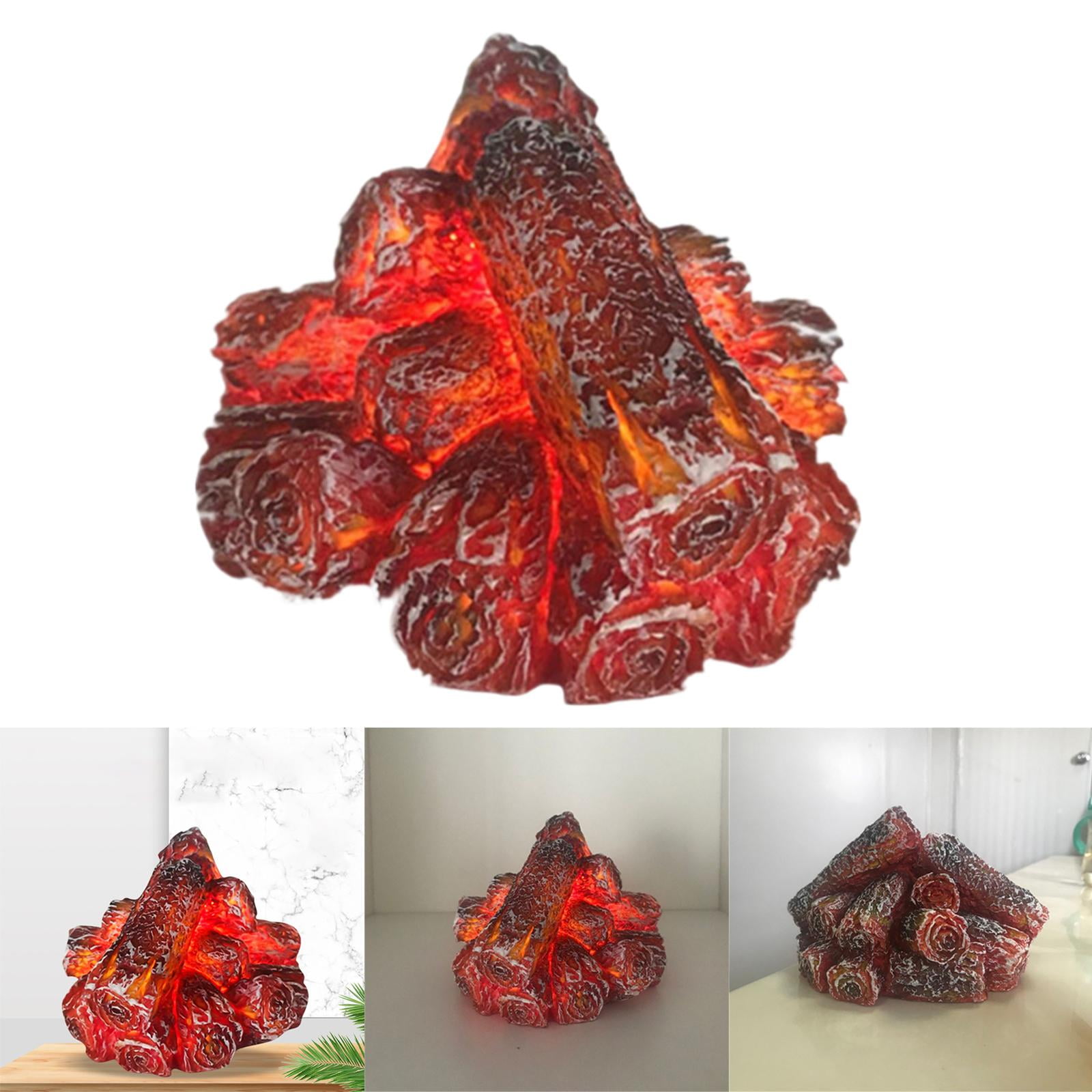 2Pcs Flameless Fireplace Lamp Realistic LED Flame Effect for - Walmart.com