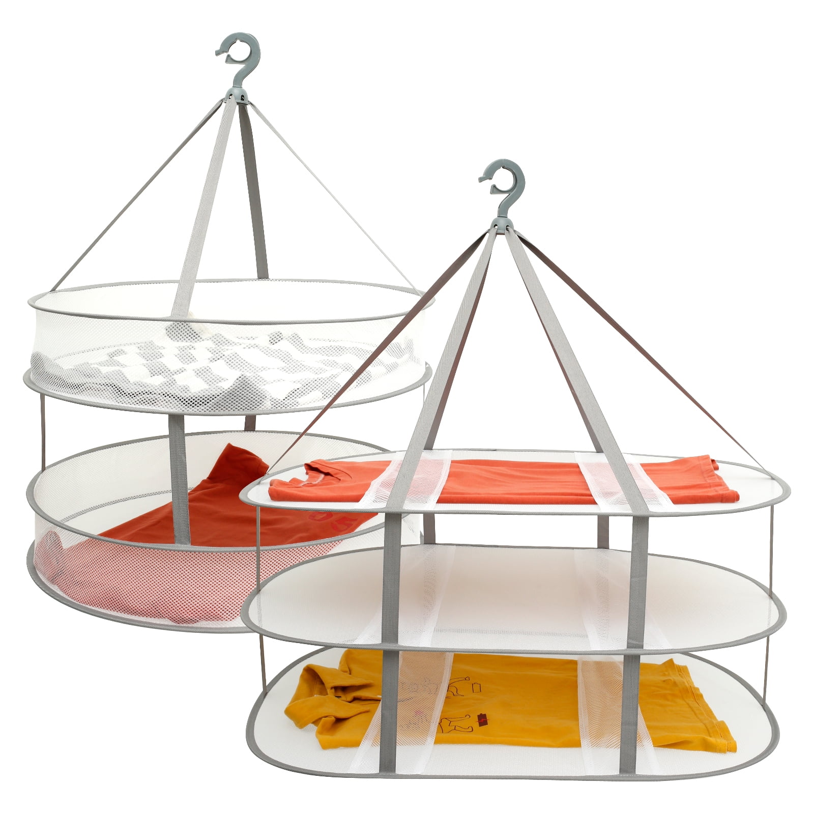 2Pcs Flat Clothes Drying Rack Foldable Clothes Drying Mesh Large Size ...