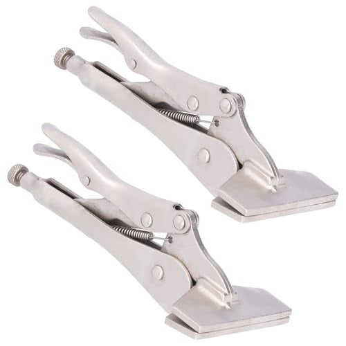 2Pcs Flat Locking Pliers, 8in Adjustable Locking Sheet Metal Clamps ...