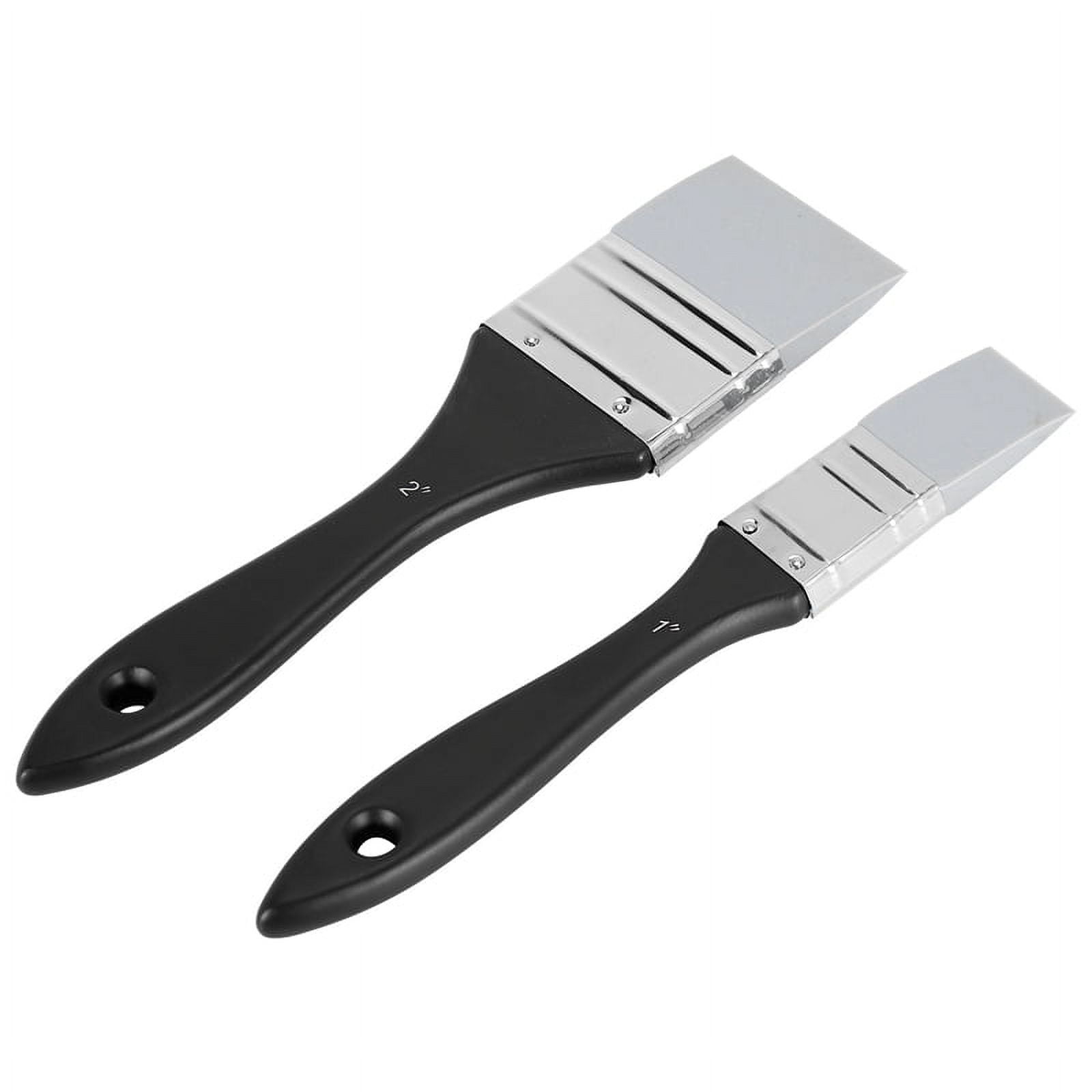 2Pcs Flat Silicone Paint Brushes, Wide & Narrow Shaper Brush for Art ...