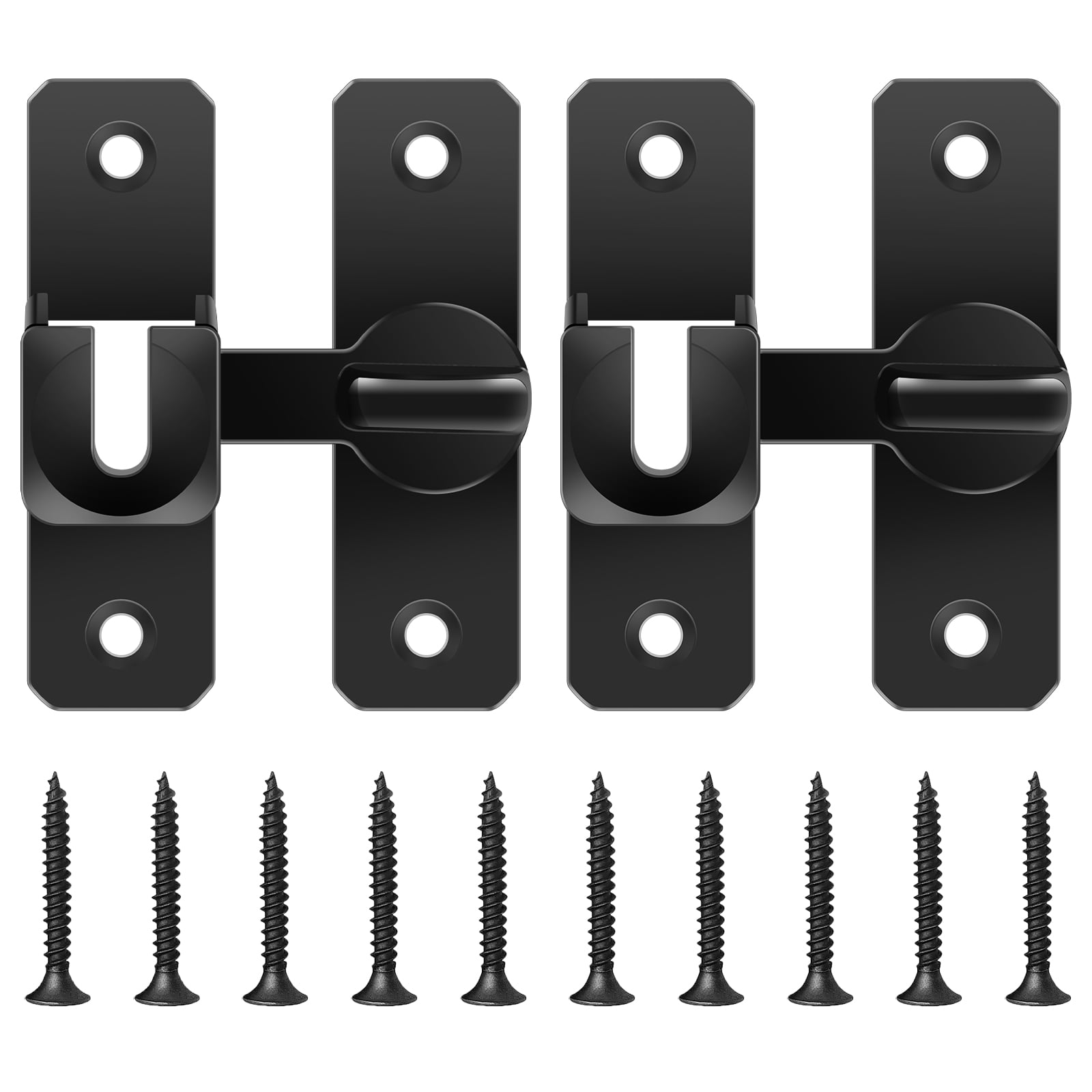 2Pcs Flip Door Latch 90/180 Degree Sliding Door Latch Zinc Alloy Right ...