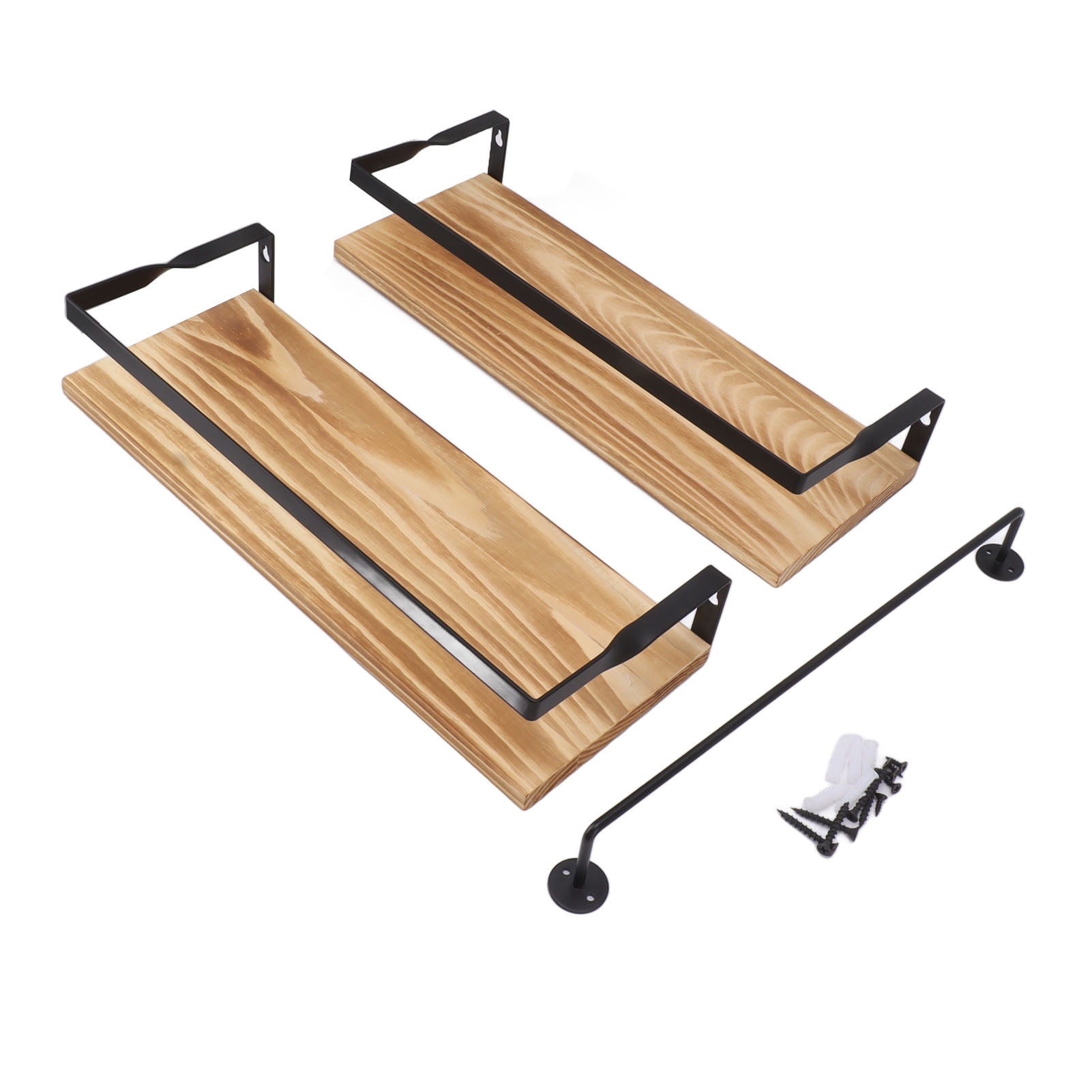 2Pcs Floating Shelf Wall Mounted Storage Rack Floating Storage Shelves ...