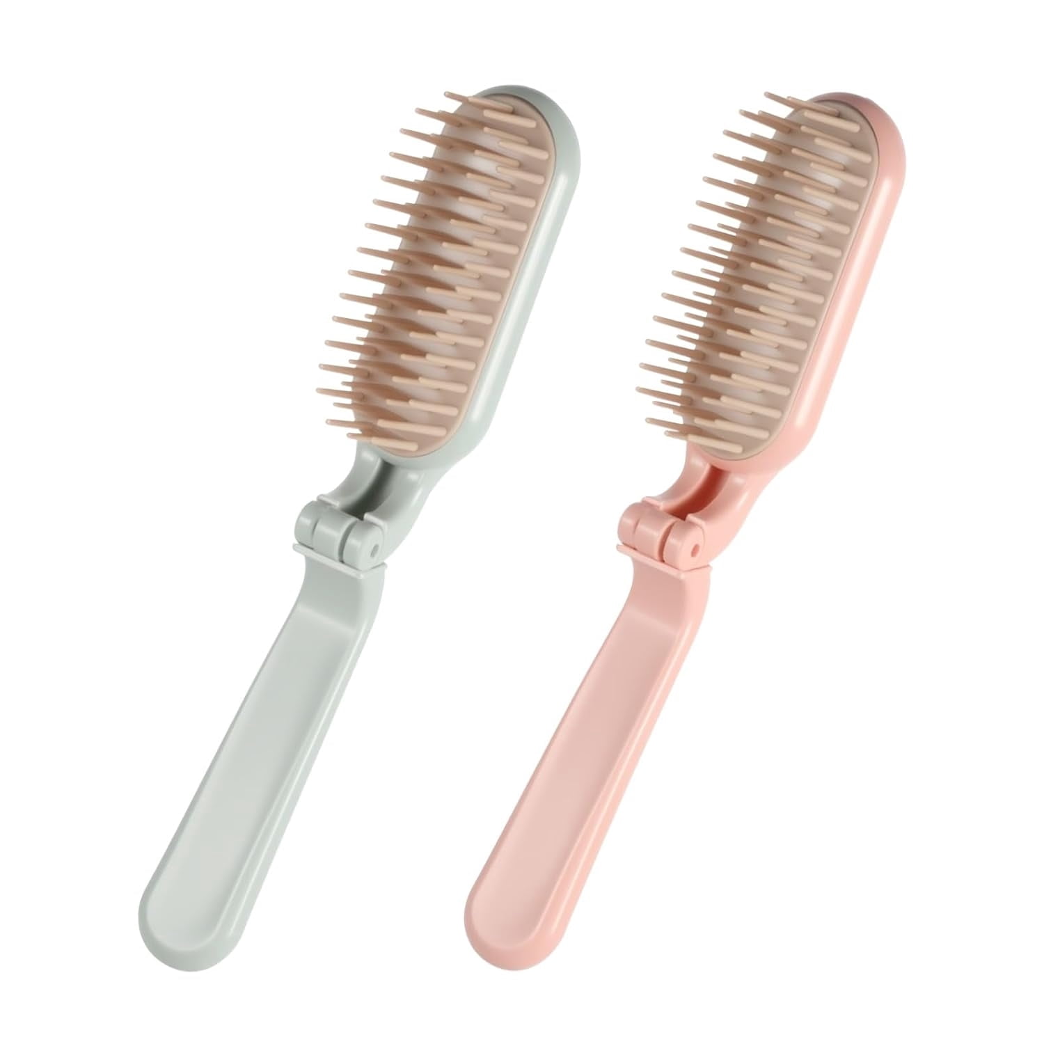 2Pcs Foldable Hair Brush, Plastic Mini Hairbrush Combs Portable Travel ...