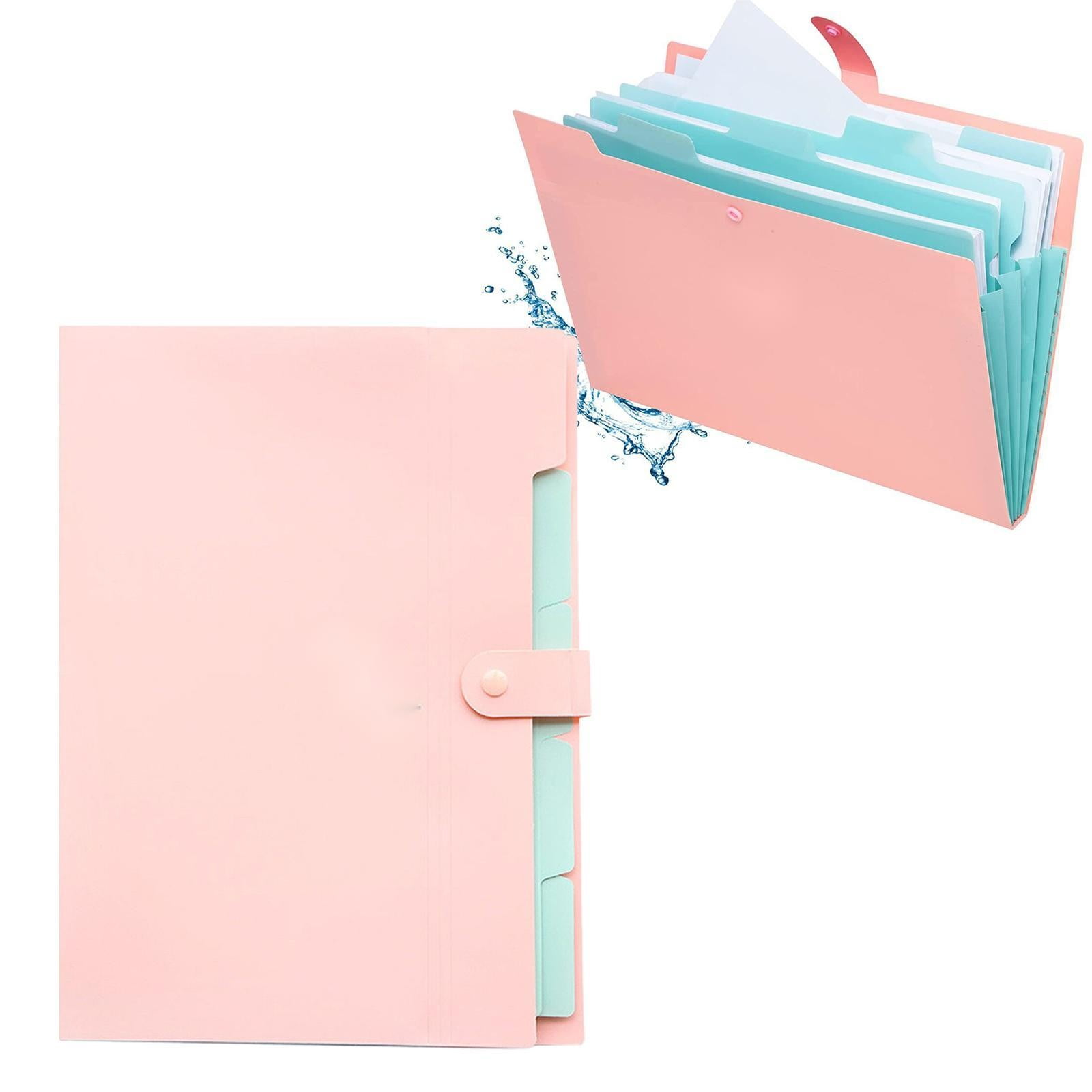 2Pcs Folder File Bag File Book Pink Clearance! Supply Bag Bag Fastener ...