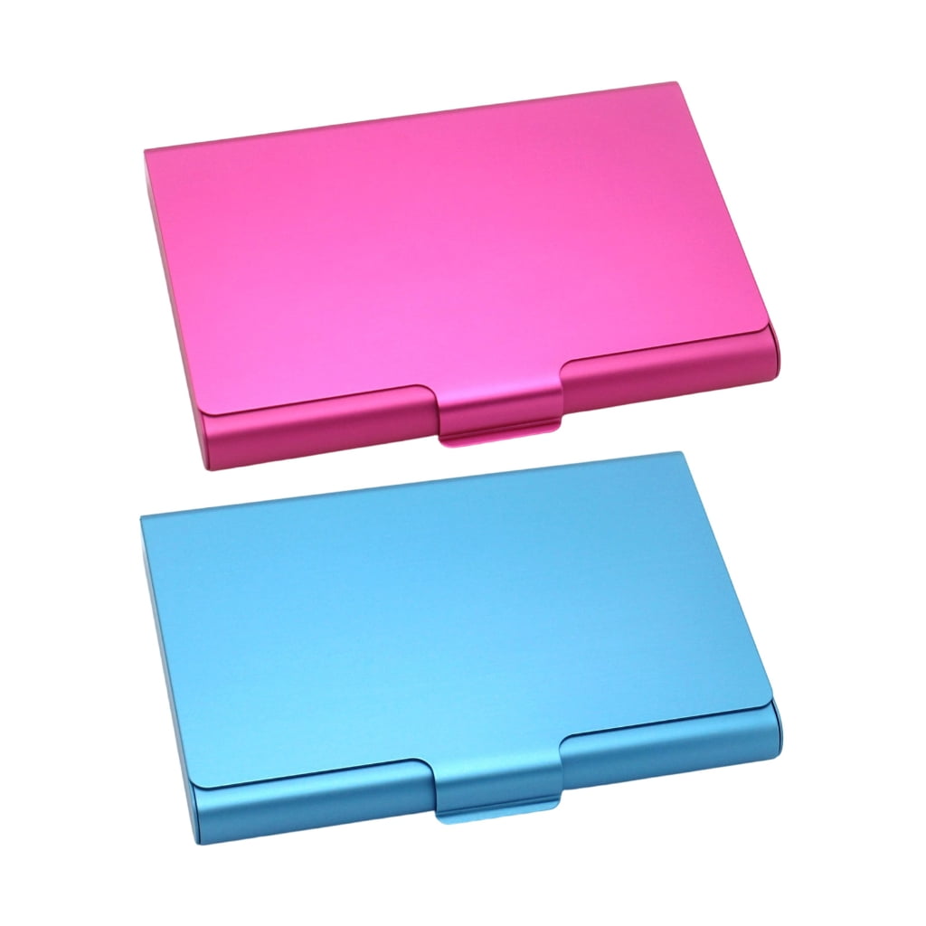 2Pcs Folding Metal Business Card Holder 93x53mm Light Weight Portable ...