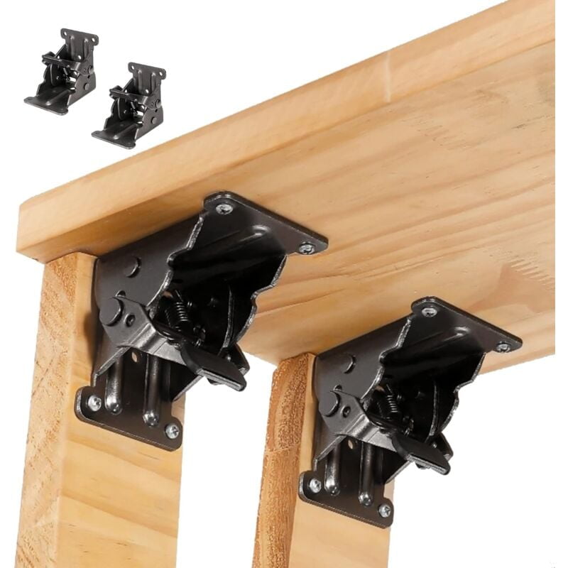 2Pcs Folding Support Bracket,Self-Locking Hinges,Folding Furniture Flap ...