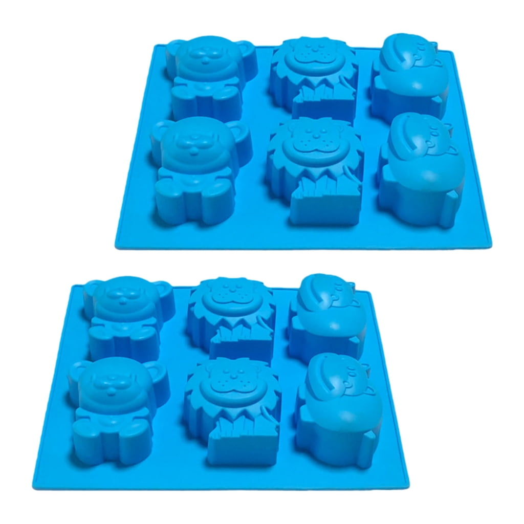2Pcs Food Grade Silicone 6 Cavity Dessert Molds Heat Resistant Safe For ...