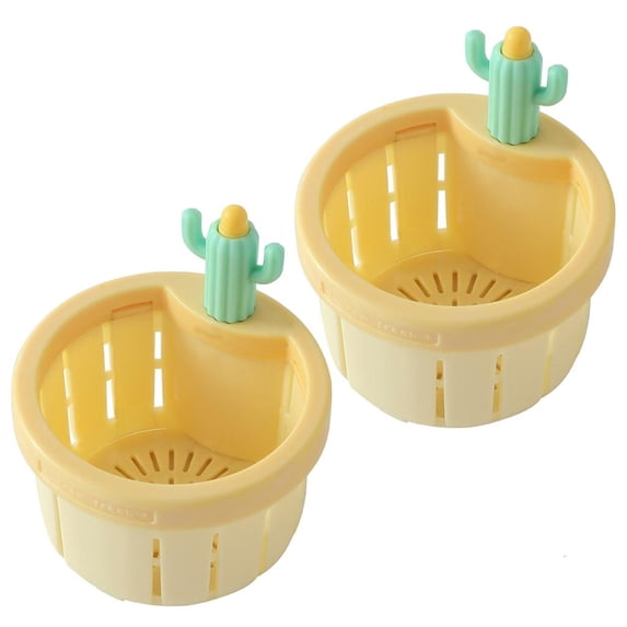 2Pcs Food Waste Catcher Draining Basket Cactus Shaped Kitchen Waste ...