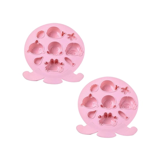 2Pcs For Clear Soft Freezing Ice Cubes Reusable Silicone Tray For Home ...