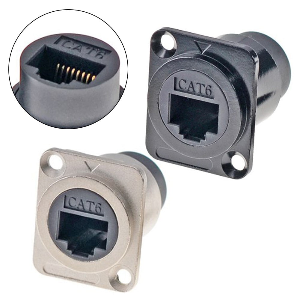 2Pcs For Rj45 Panel Mount Connector,D-Type Cat6 Female To Female ...