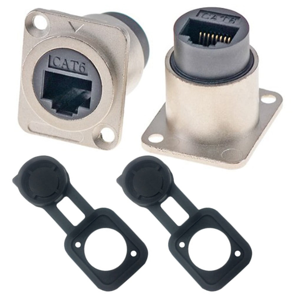 2Pcs For Rj45 Panel Mount Connector,D-Type Cat6 Female To Female ...