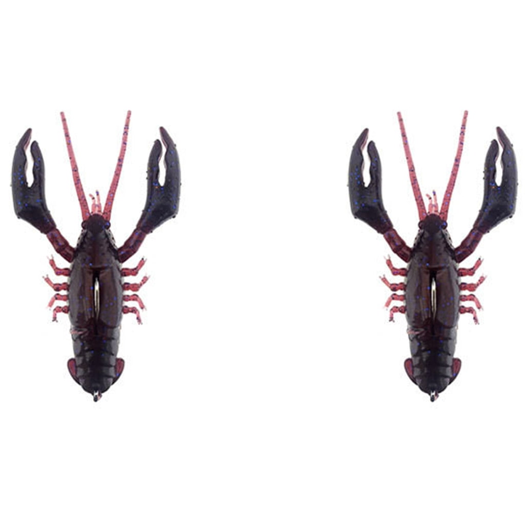 2Pcs Freshwater Saltwater Fishing Tackle Fishing Baits Lures with Hook ...