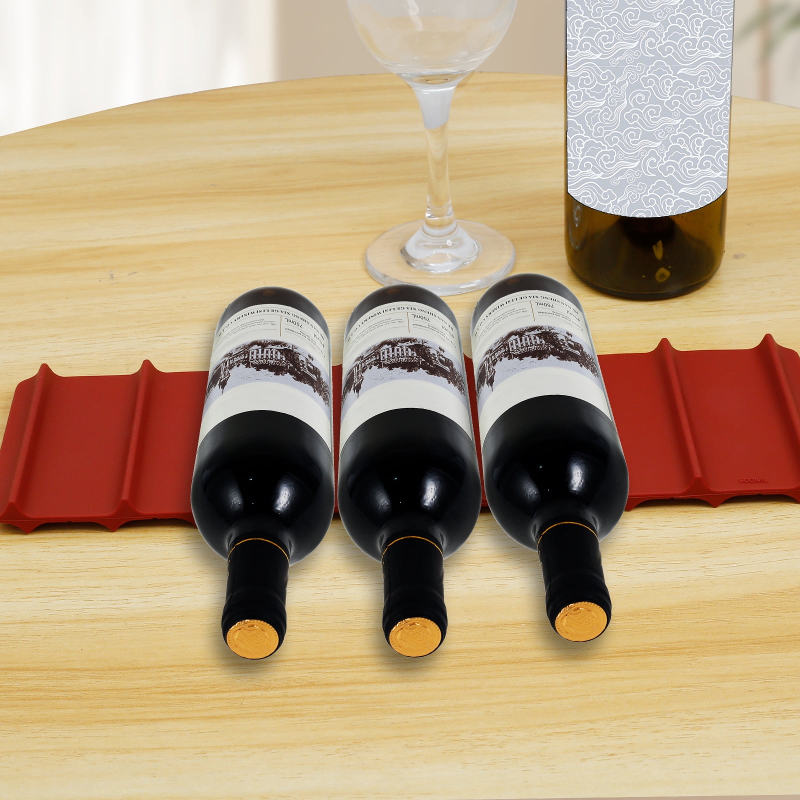 2Pcs Fridge Beverage Mat Silicone Bottle Stacking Mat Fridge Wine Mat ...