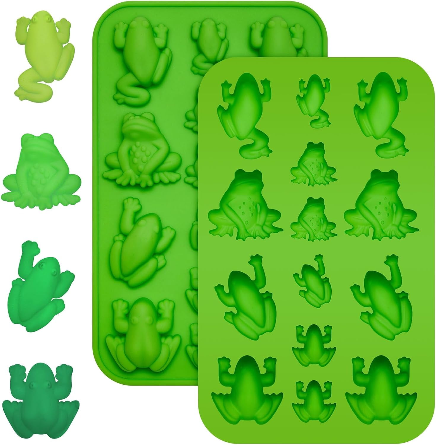 2Pcs Frog Silicone Mold Chocolate Frog Molds Passover Frog Candy Mold ...