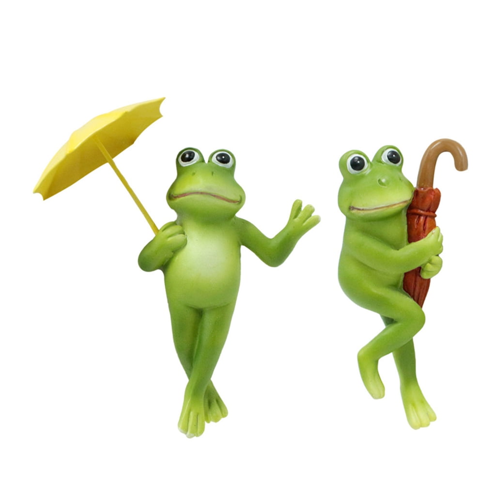 2Pcs Frogs Planter Pots Hanger Terrarium Flower Pots Hanger Ornaments ...