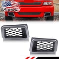 2Pcs Front Bumper Silver SS-Style Air Duct Grille Insert Cover for 2003 ...