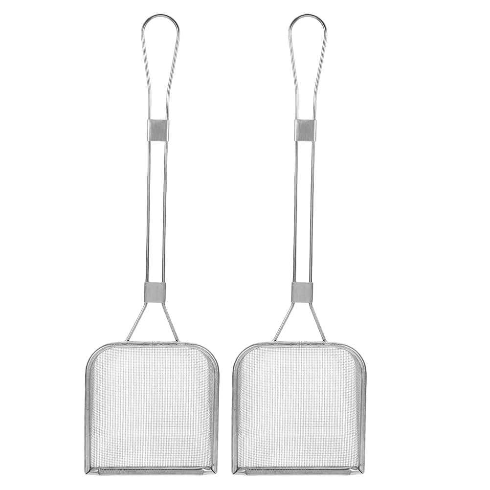 2Pcs Fryer Skimmer Fine Mesh Oil Fat Skimmer Stainless Steel Frying ...