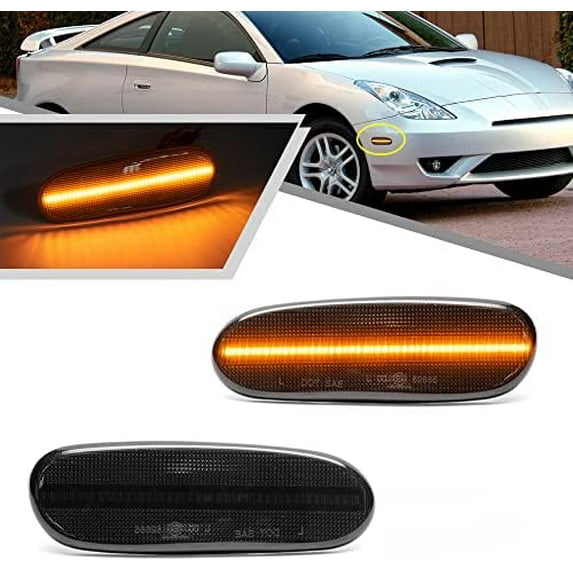 2Pcs Full Amber LED Side Marker Lights for Toyota Supra JZA80 MR2 ...
