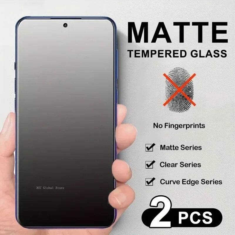 2Pcs Full Cover Matte Tempered Glass For Xiaomi 14 13T Pro 12 11T Screen Protector For Redmi ...