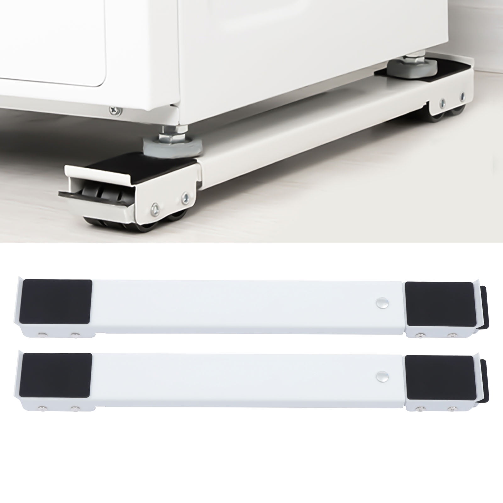 2Pcs Furniture Washing Machine Dolly, Extendable Appliance Rollers ...