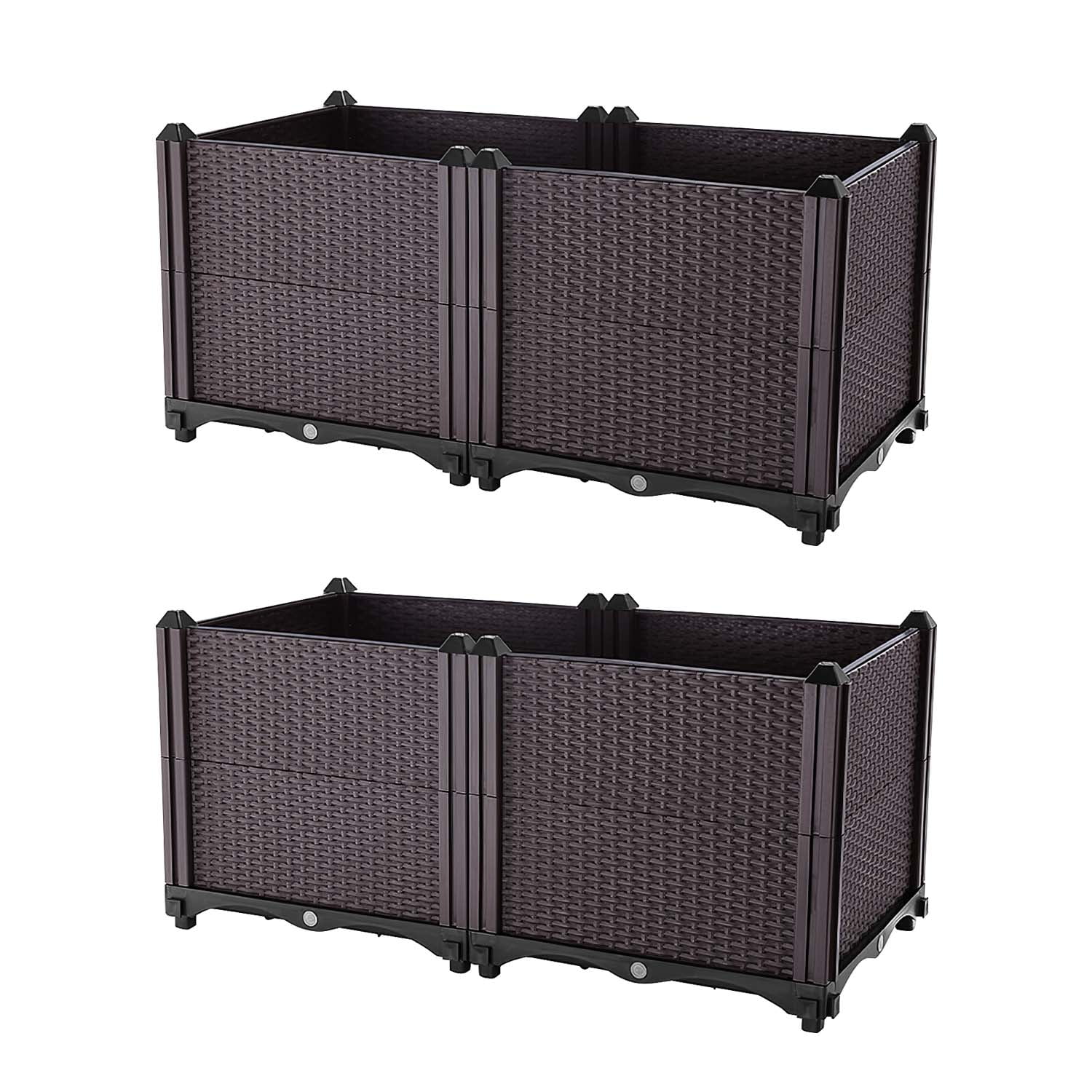 2Pcs Garden Bed Plant Growth Box with Self-watering System for Perfect ...