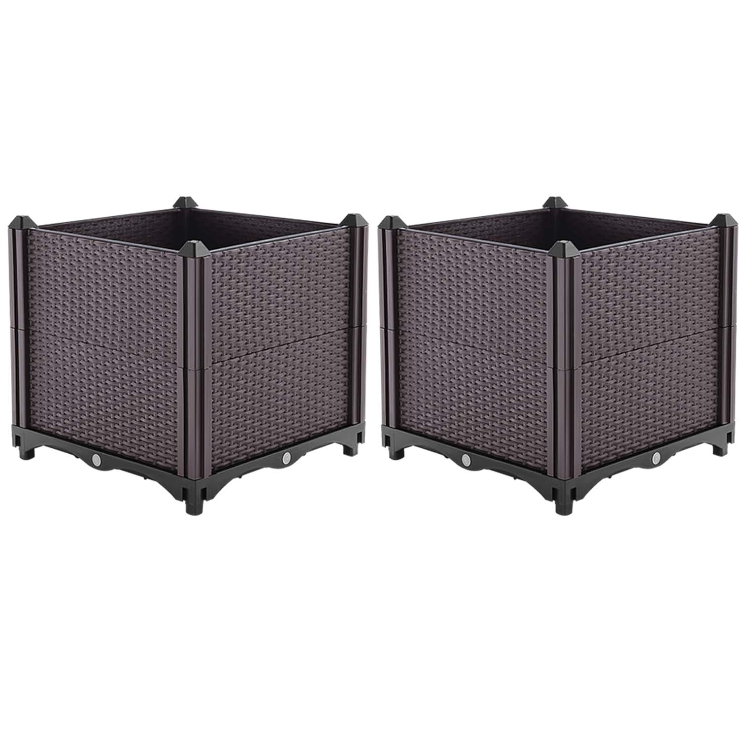 2Pcs Garden Bed Plant Growth Box with Self-watering System for Perfect ...