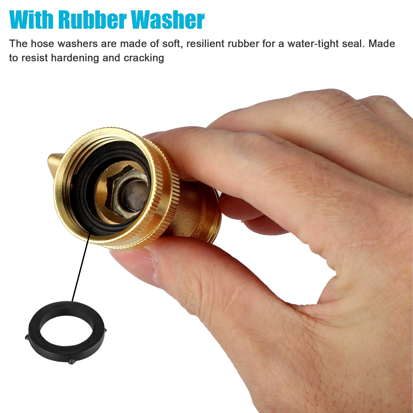 2Pcs Garden Hose Quick Connector Hose Shut Off Valve, Heavy Duty Brass ...