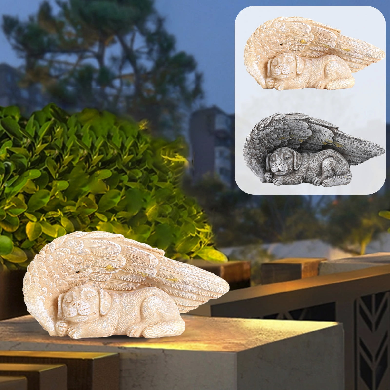 2Pcs Garden Statue Dogs Solar Light under $5! Yrmaups Garden Statue ...