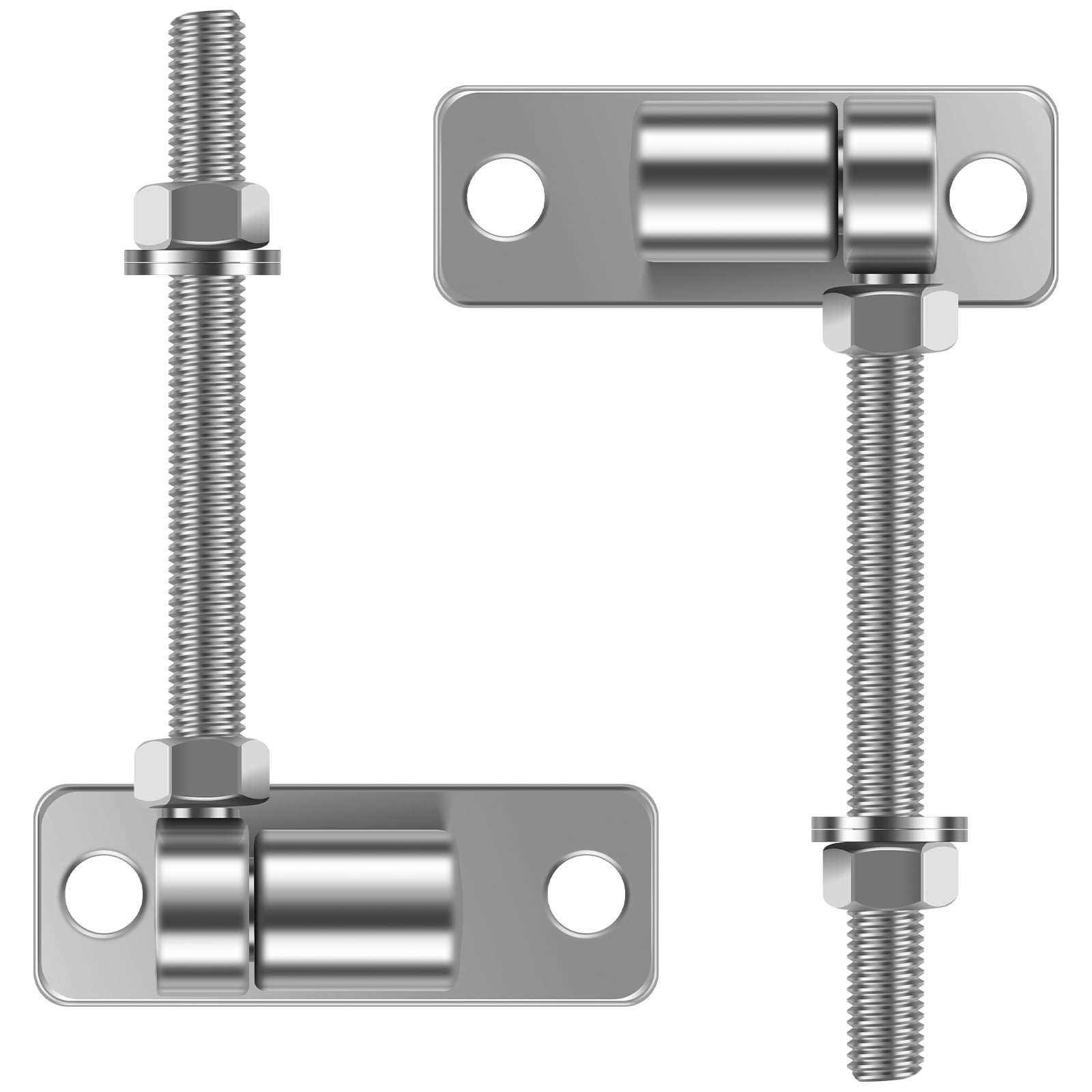 2Pcs Gate Hinges 304 Stainless Steel Fence Hinge Heavy Duty J Bolt Gate ...