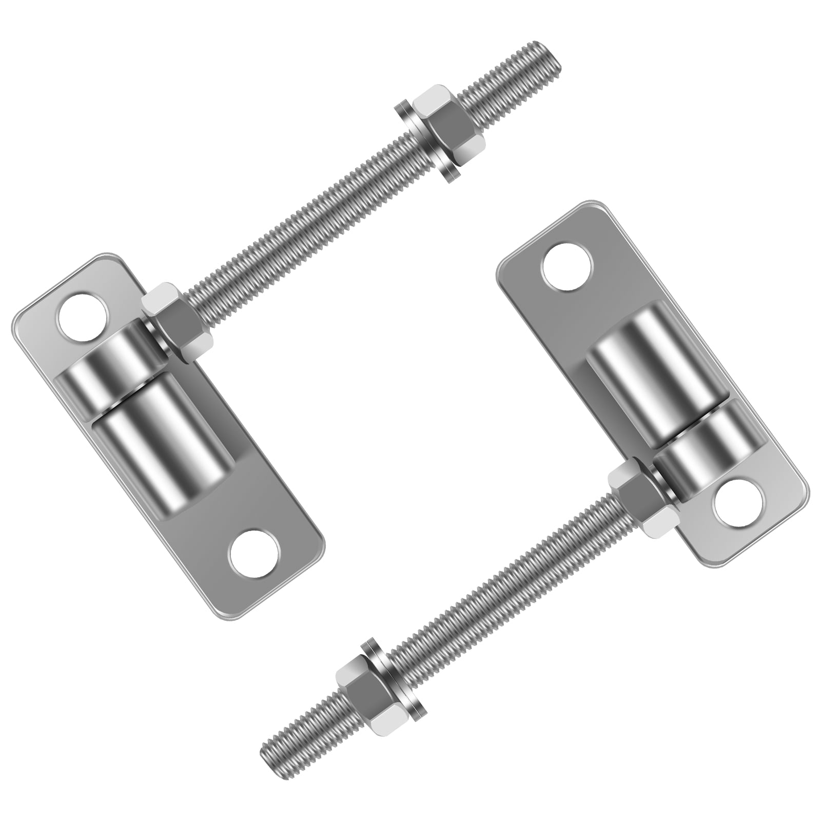 2Pcs Gate Hinges 304 Stainless Steel Fence Hinge Heavy Duty J Bolt Gate ...