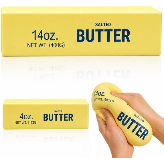 2Pcs Giant Butter Squishy Set Include 1Pc 9.45 Inch and 1Pc 5.5 Inch ...