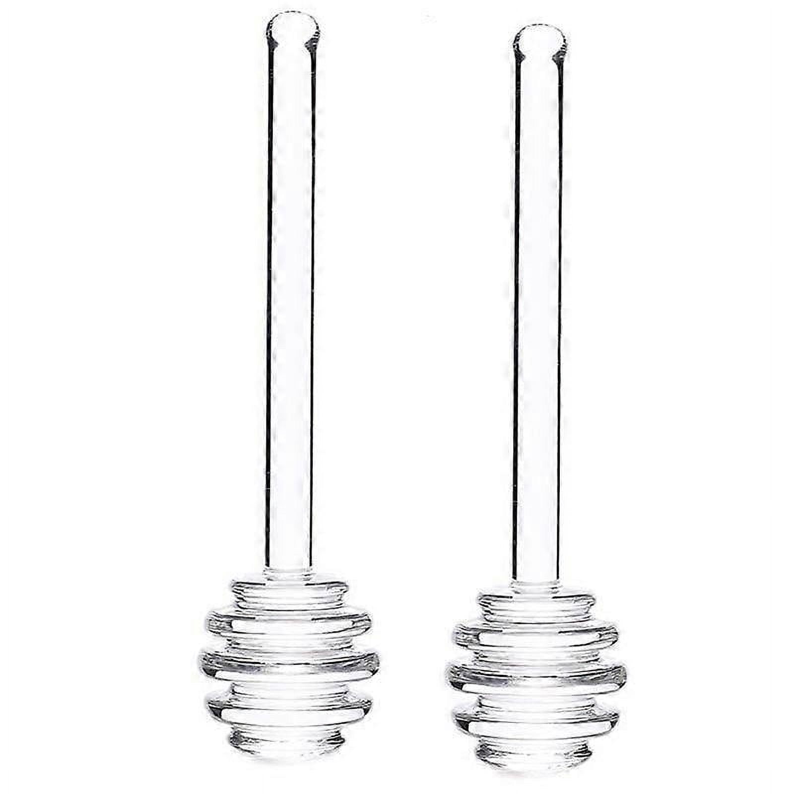 2Pcs Glass Honey Dipper Sticks Stirring Sticks Server Honey Spoon ...