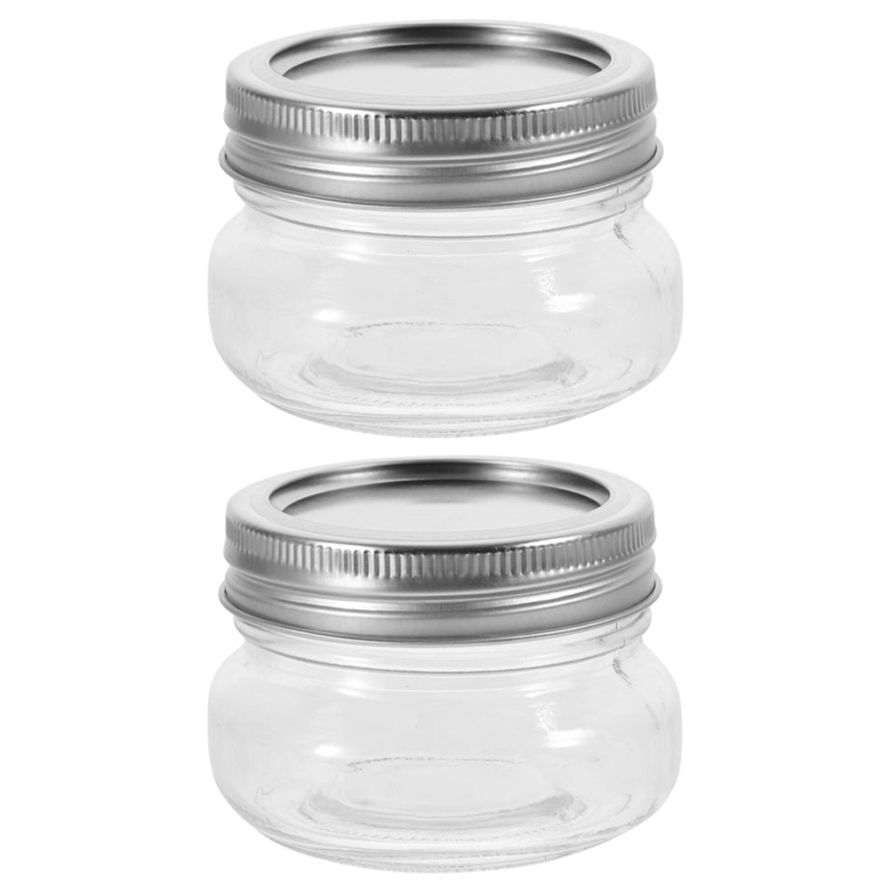 2pcs Glass Jar With Lid Food Container Tea Storage Jar Coffee Beans Food Jar Storage Canister