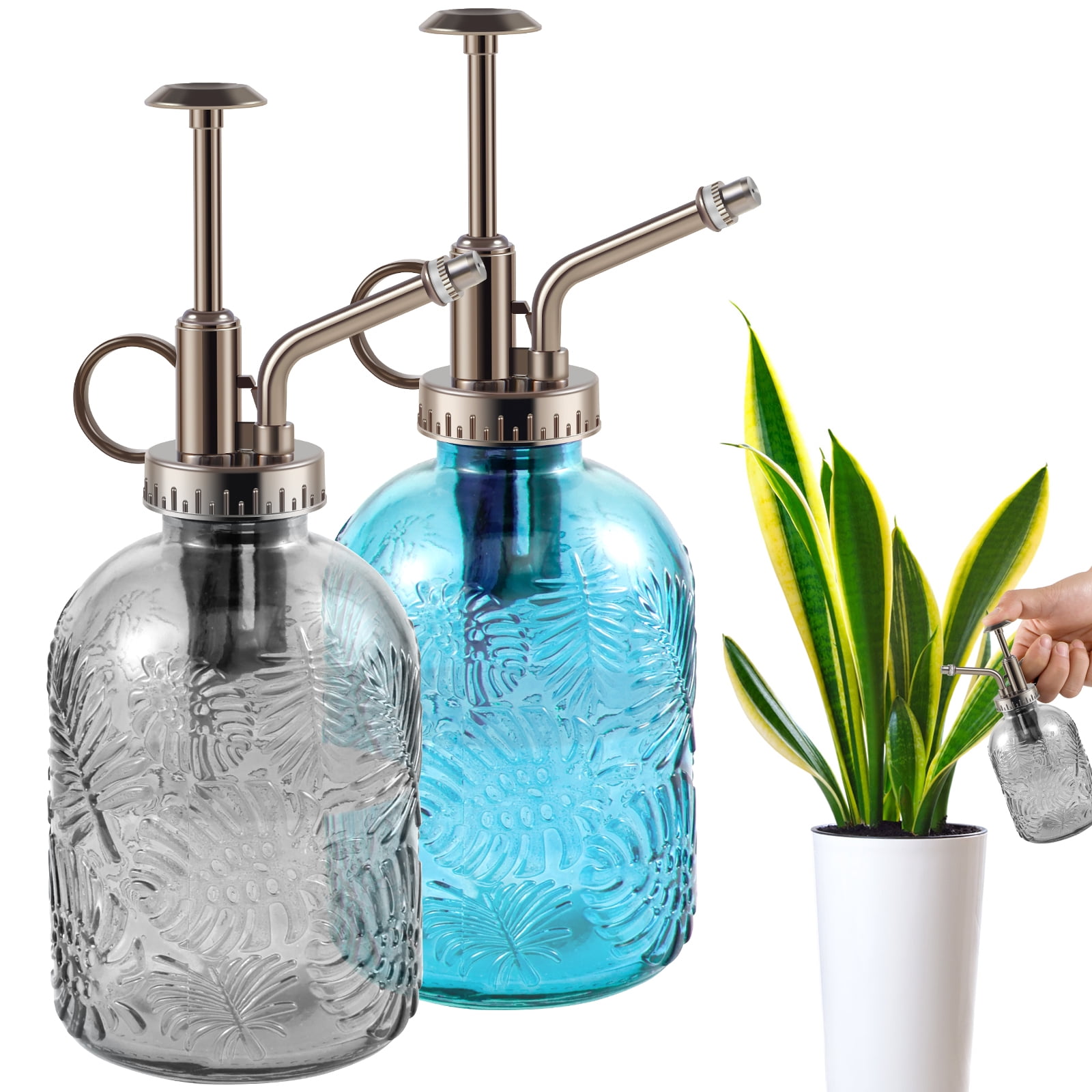 2Pcs Glass Plant Mister 360ml Plant Spritzer with Top Pump Fine Mist ...