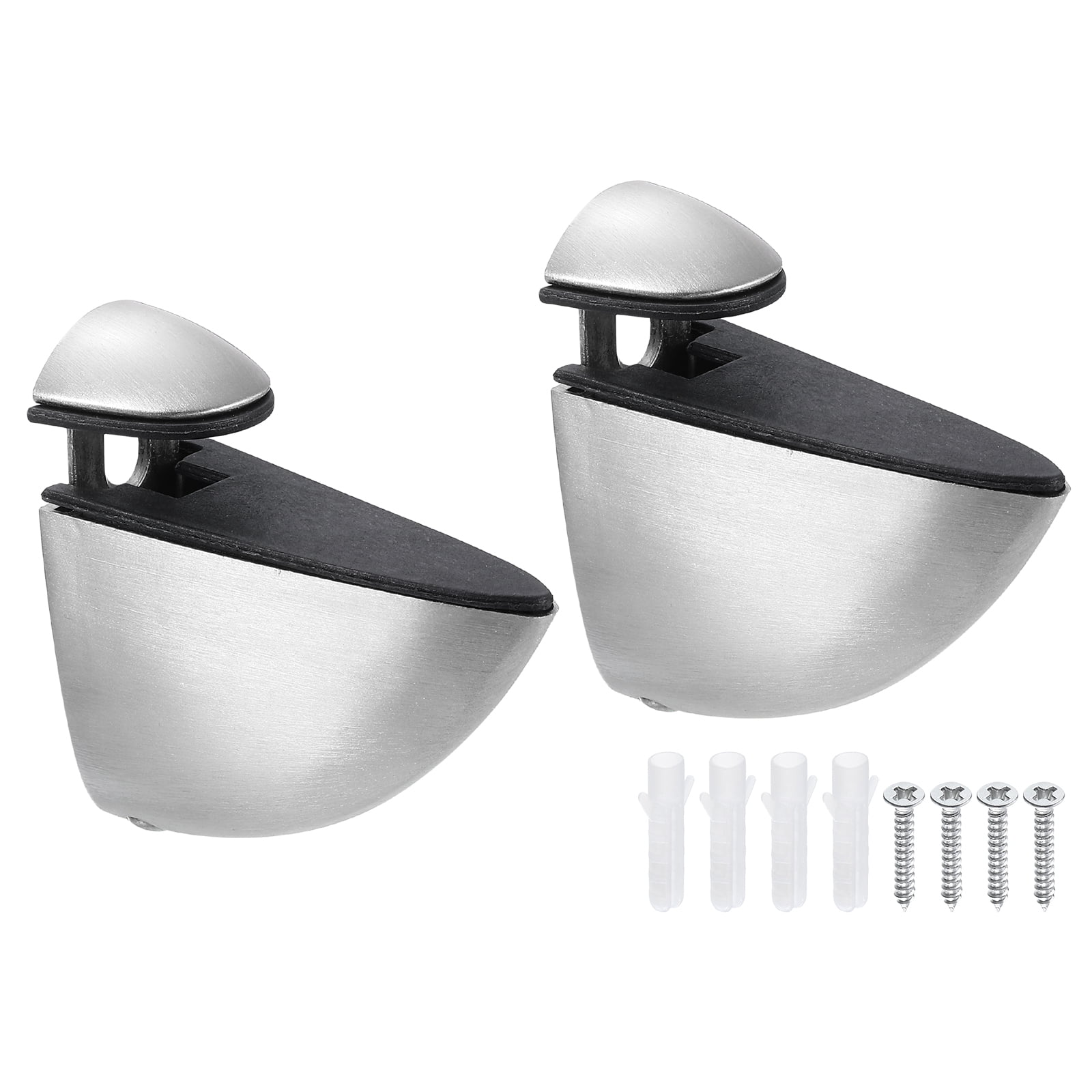 2Pcs Glass Shelf Brackets, Glass Shelf Holder Support Wall Mount ...