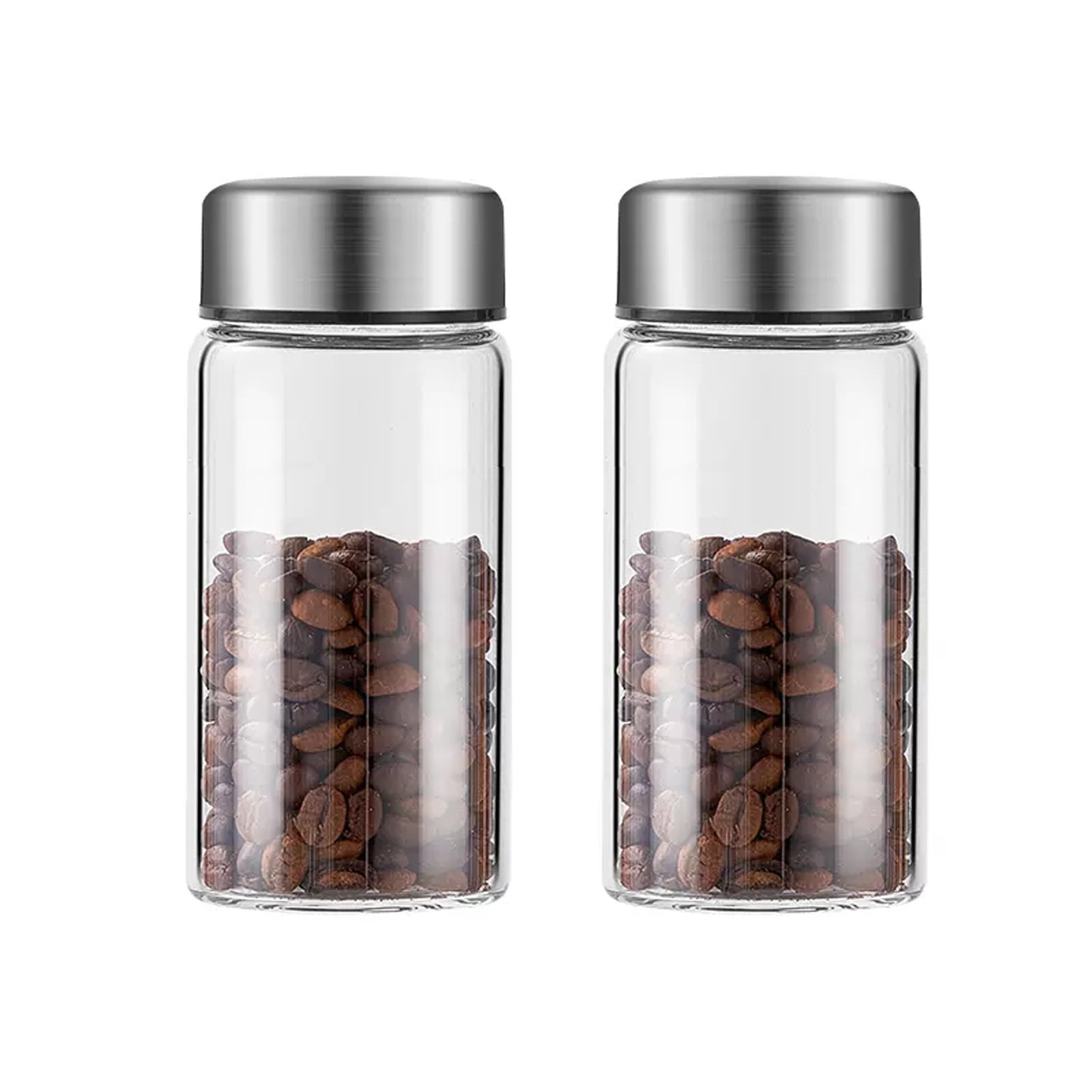 2Pcs Glass Tea Storage Containers Coffee Containers, Kitchen Serving ...