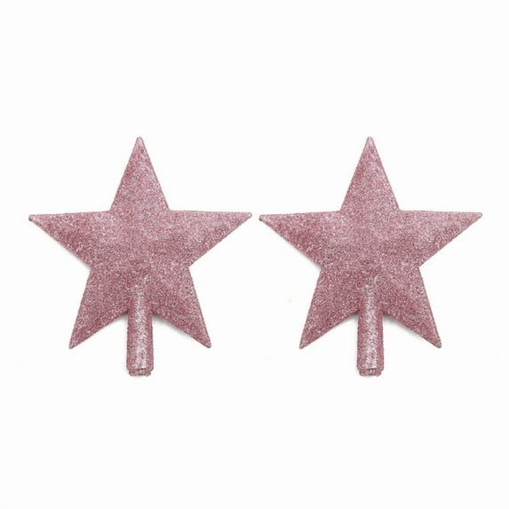 2Pcs Glittering Christmas Tree Topper Stars Unique Star Tree Toppers ...