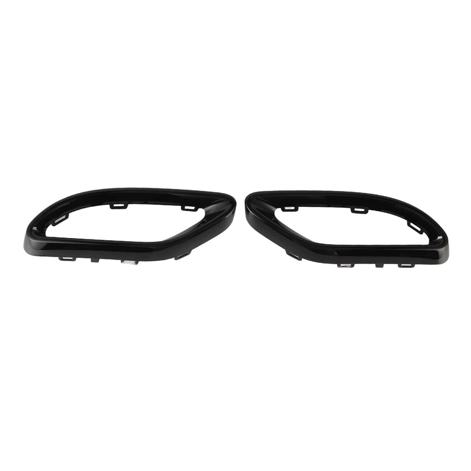 2Pcs Gloss Black Tip Cover Trims Replacement For Mercedes-Benz A B C E ...
