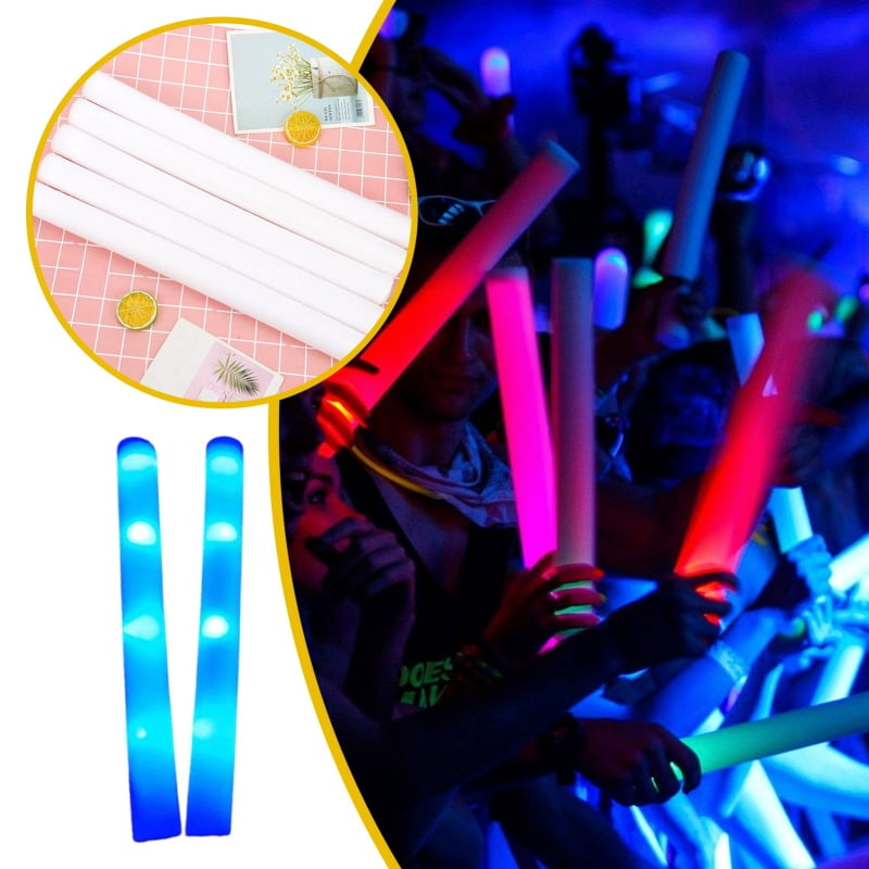 2Pcs Glow Stick High Brightness Kids Handheld Colorful Light Up Sponge ...