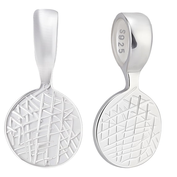 2Pcs Glue-On Flat Pad Bails Pendant 925 Sterling Silver 16x8mm Pendant ...