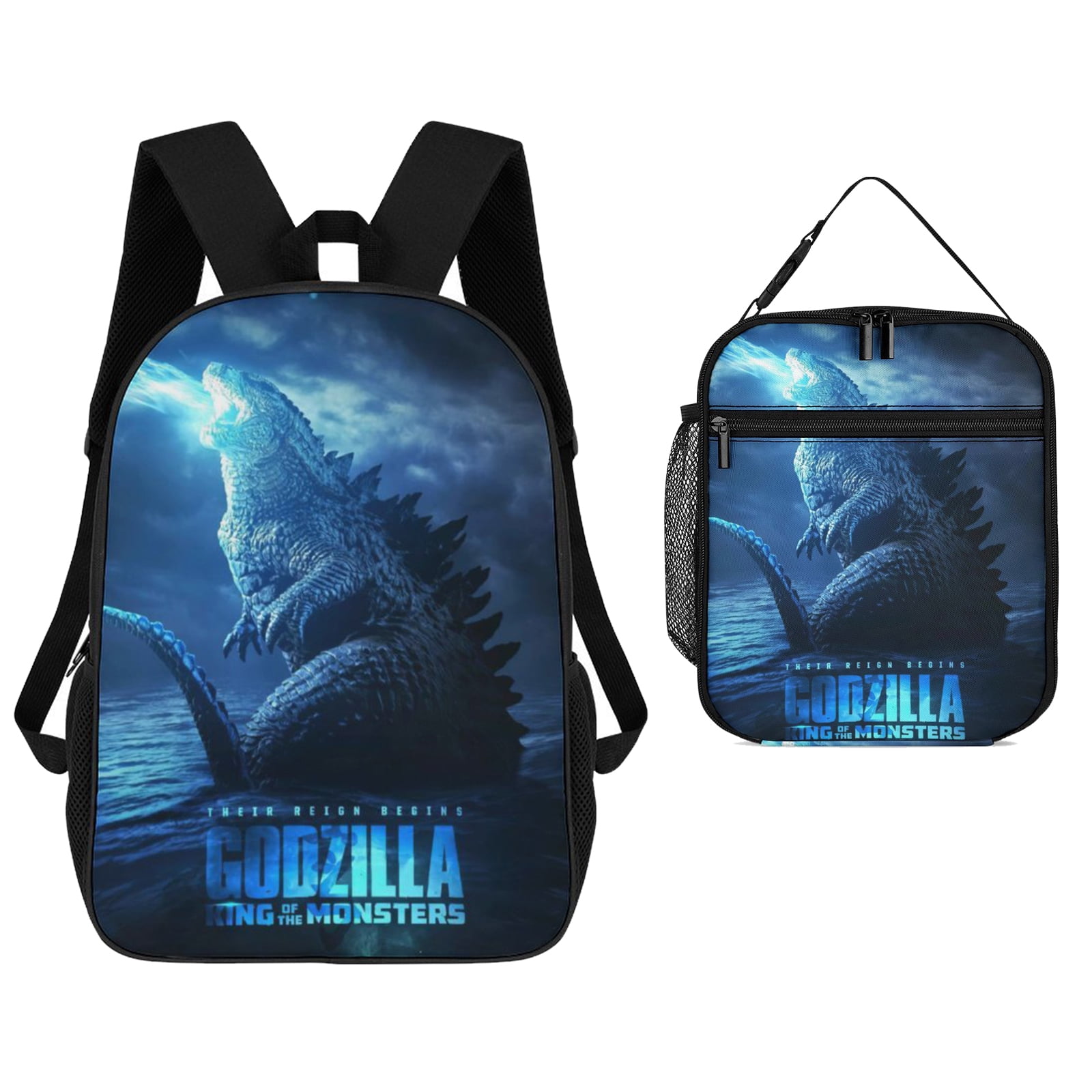 2Pcs Godzilla Backpack With Godzilla Lunch Bag, Fans Gift, Godzilla ...